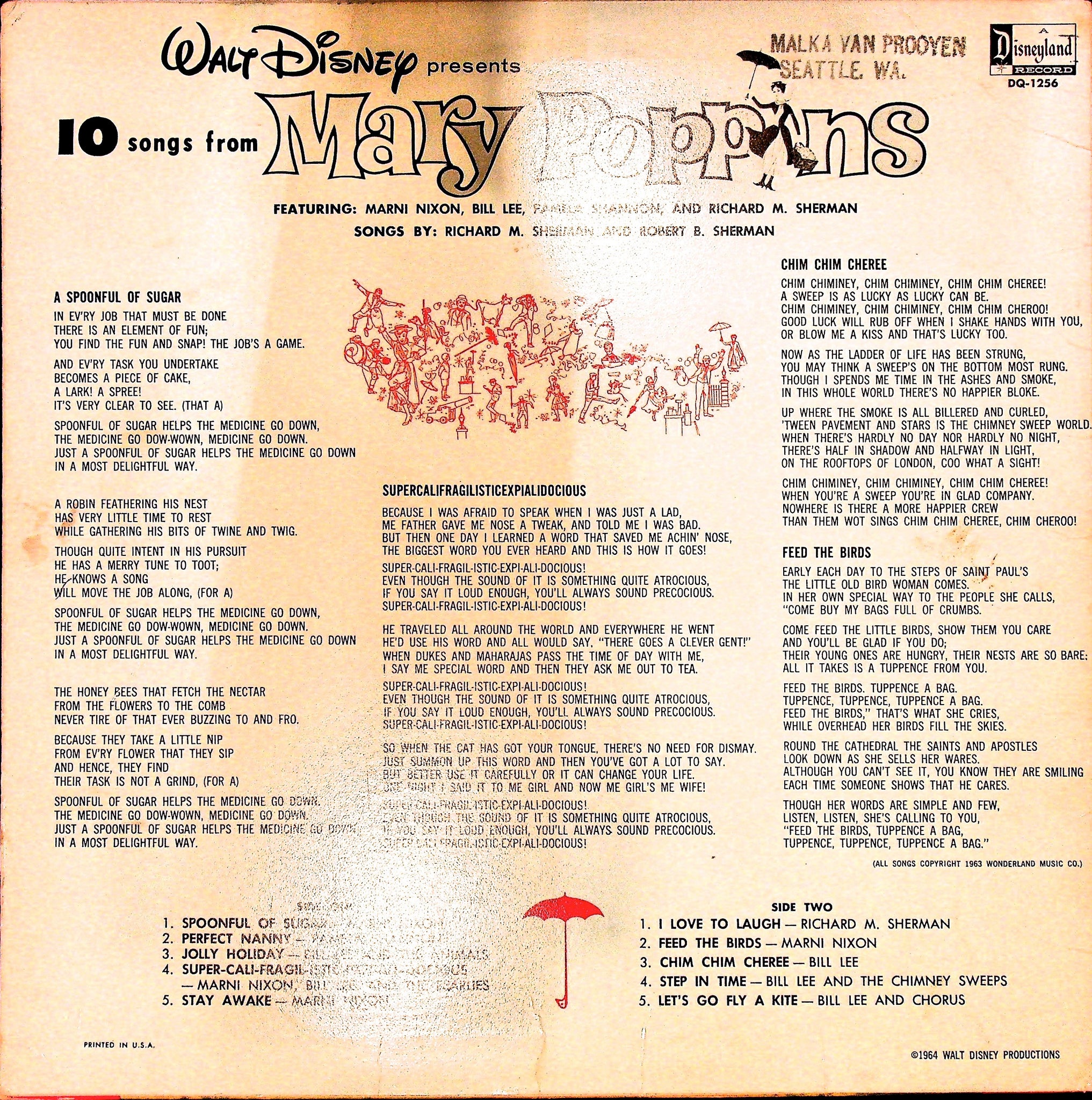 LP- 10 Songs From Mary Poppins | Big House Guitars