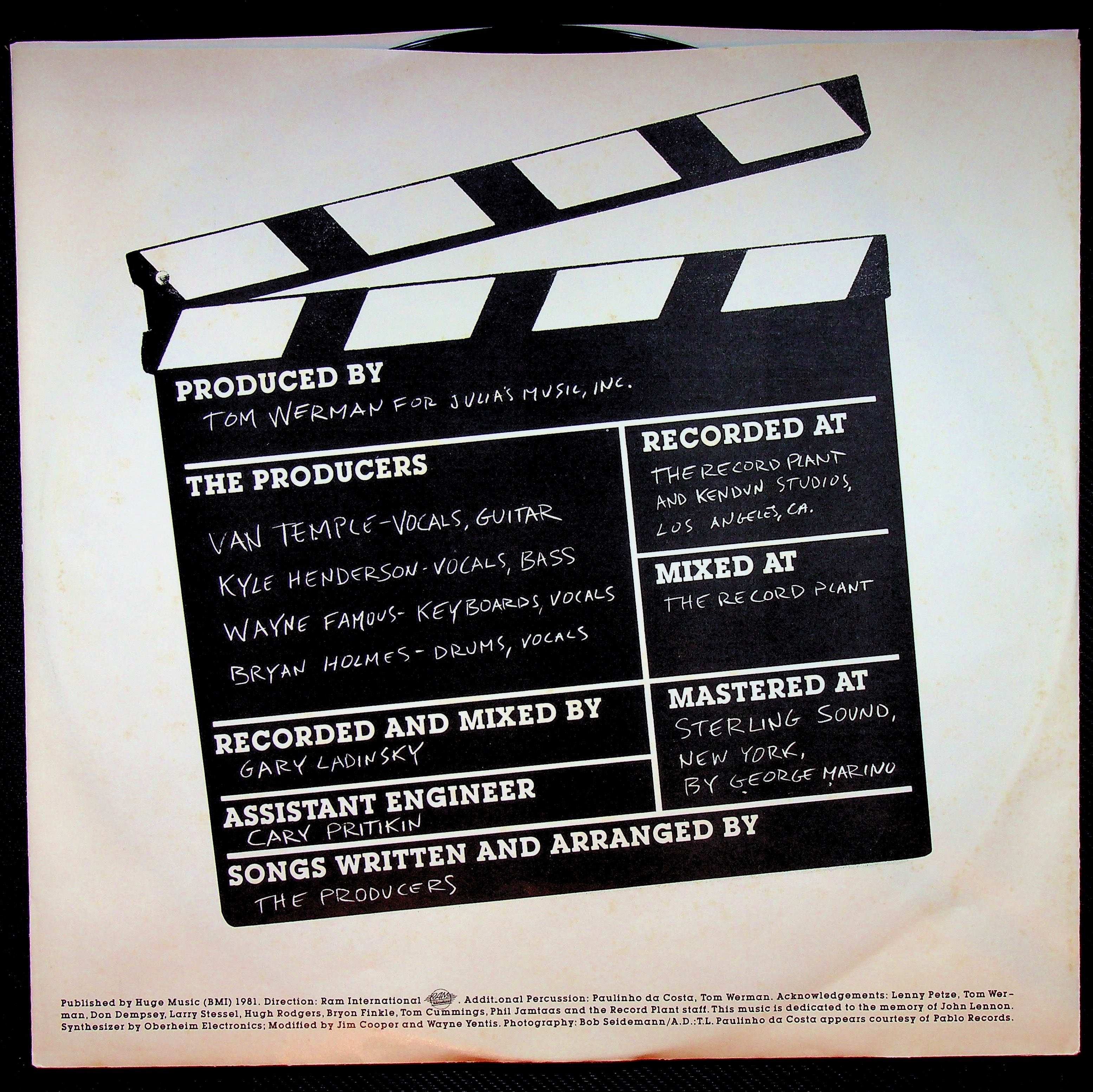 LP-The Producers-Self Titled-Original Vinyl-1981 | Big House Guitars